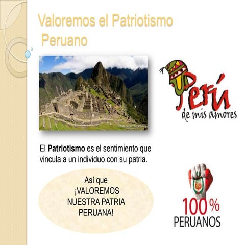 El valor del patriotismo | PPTX