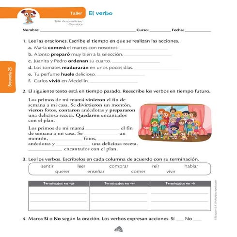 El+verbo+taller+3+periodo | DOCX