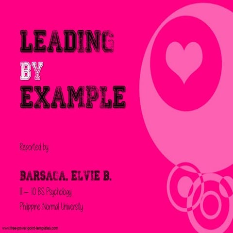 Leading By Example and Building Harmonious Relationship | PDF