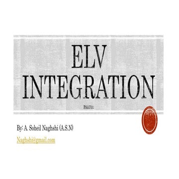 Elv integration part01 | PPTX