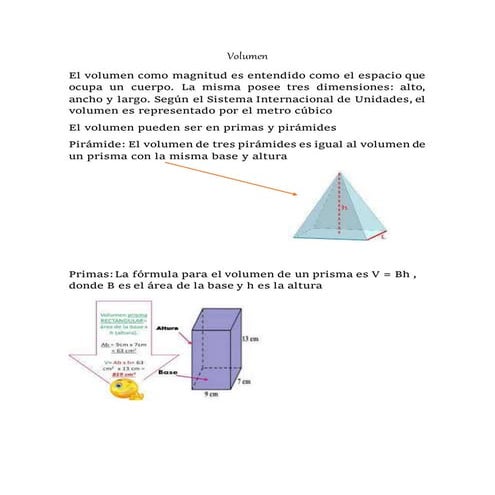 Formulas de volumen | PPTX