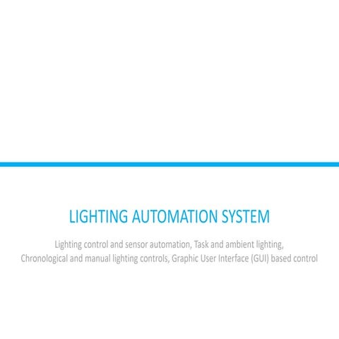 Lighting Automation Presentation Pdf
