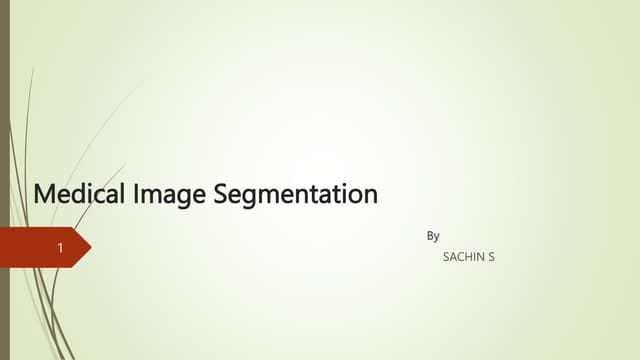 Medical Image Segmentation From Dl Pptx