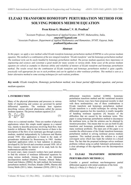 Elzaki Transform Homotopy Perturbation Method For Solving Porous Medium
