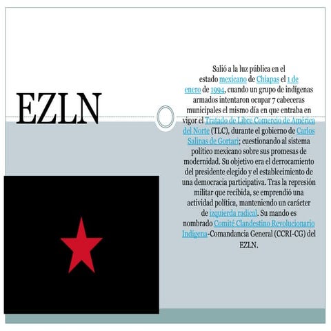 EZNL: "El Movimiento Zapatista" | PPTX