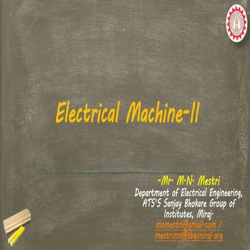 EM-II 1st Chapter on Introduction to AC Machines | PPTX