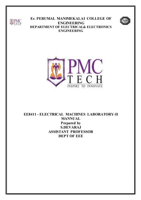 DETERMINATION OF VOLTAGE REGULATION METHOD OF SYNCHRONOUS MACHINE | PPTX