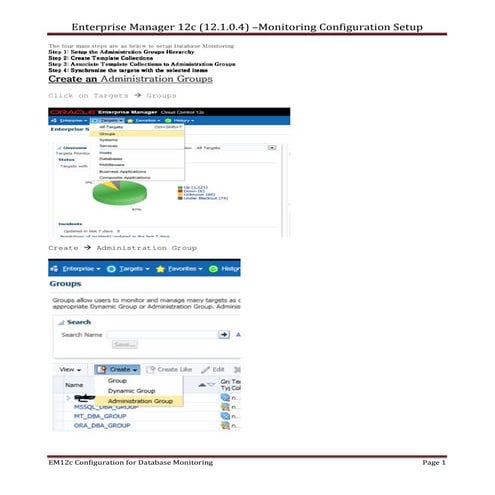 EM12c Configuration Setup - Step by Step | PDF