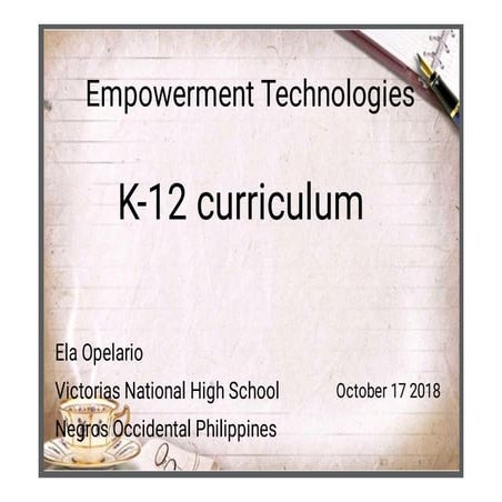 k-12 curriculum | PDF