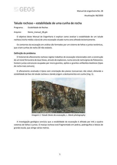 Manual No.25 - Análise da estabilidade de taludes | PDF