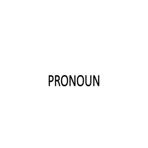Pronouns and its types | PPTX