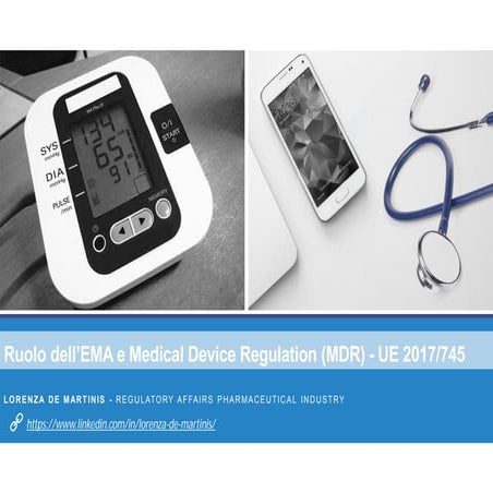 Ruolo dell’EMA e Medical Device Regulation (MDR) | PDF
