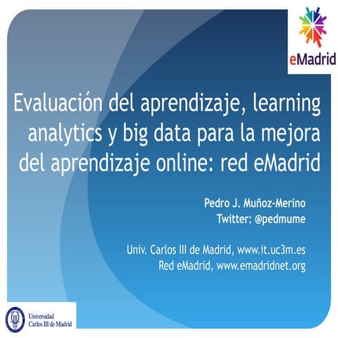 Evaluacion de los informes de analitica de aprendizaje en MOODLE | PPTX