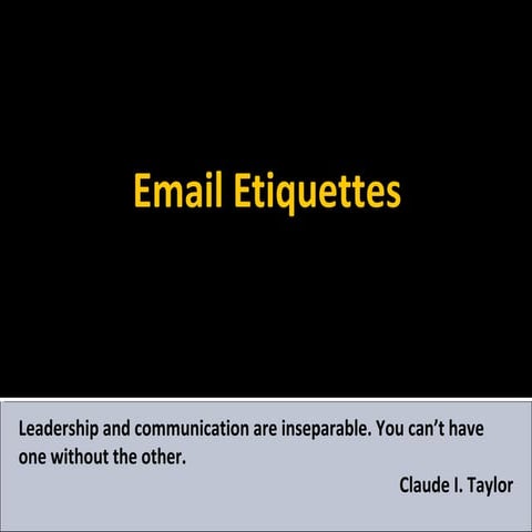 Email Etiquette | PPT