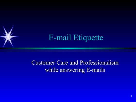 Email Etiquette | PDF