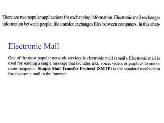 Electronic mail - Computer Networks | PPT