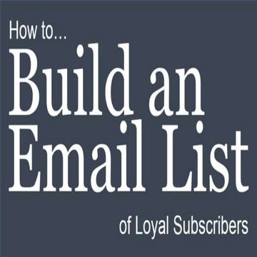 Email List Building | PPT