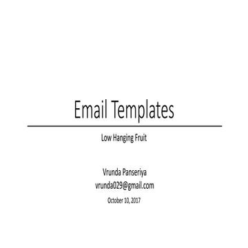 Email templates | PPTX | Email | Internet
