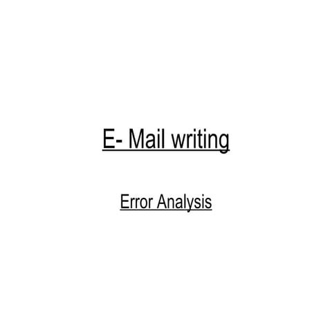 E Mail Writing | PPT