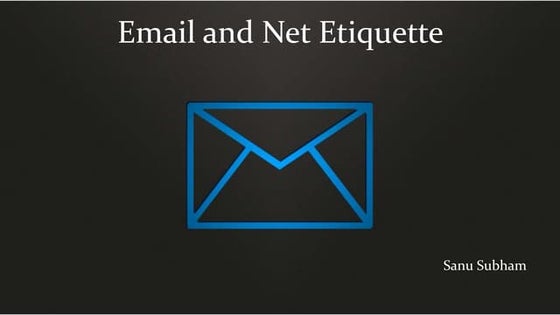 Email Etiquette PPT | PDF