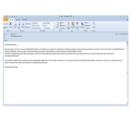 Email asking for permission | DOCX | Email | Internet