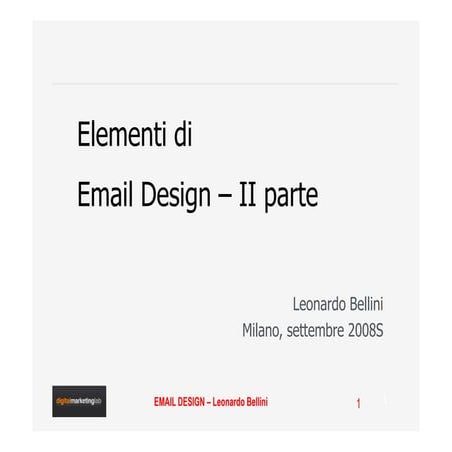 elementi di Email Design - II Parte | PPT