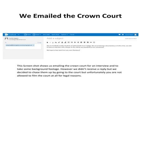 Emailed the crown court | DOCX | Legal Services Industry | Industries
