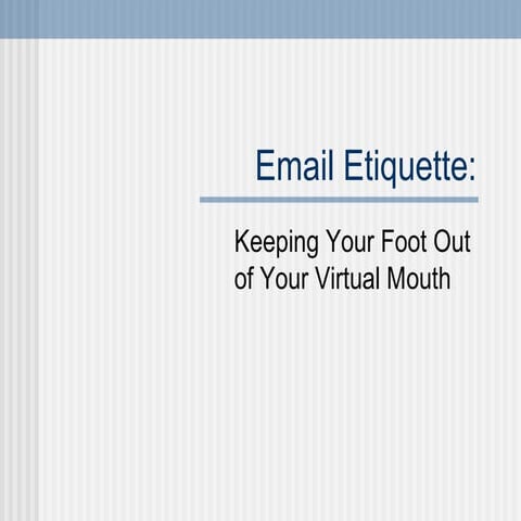 Email etiquette | PPT