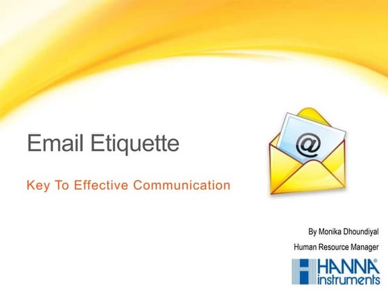 Email Etiquette PPT | PDF