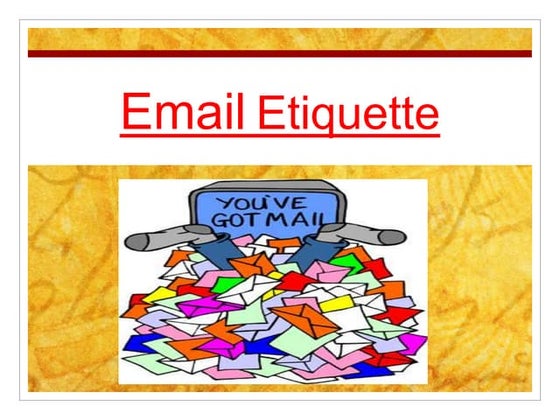 Email Etiquette | PPTX | Email | Internet