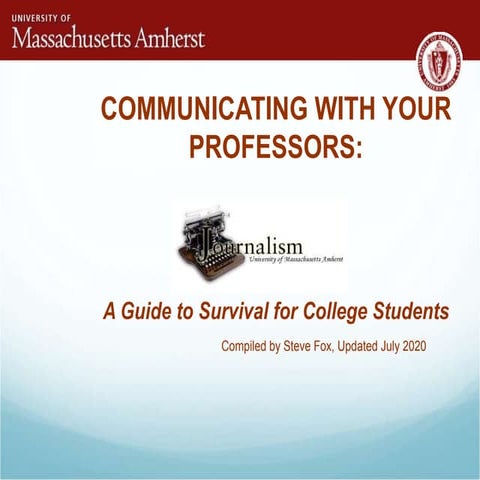 Communicating With Your Professors | PPT