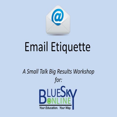 Email Etiquette Workshop | PPTX
