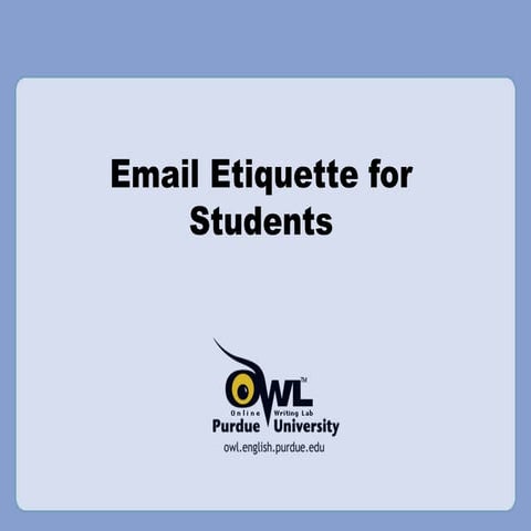 Email etiquette for students | PPT