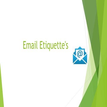 Email etiquette's | PPT | Free Download