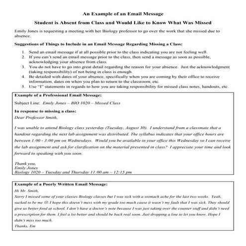 Emailetiquette sampleemail | PDF