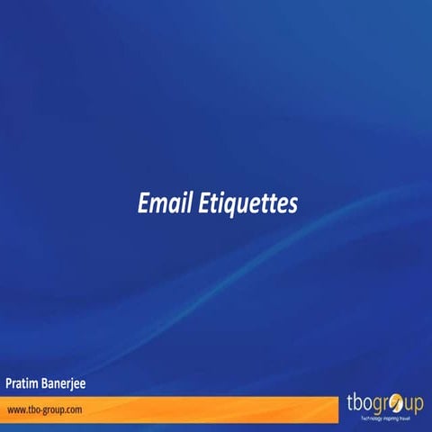 Email Etiquette PPT | PDF