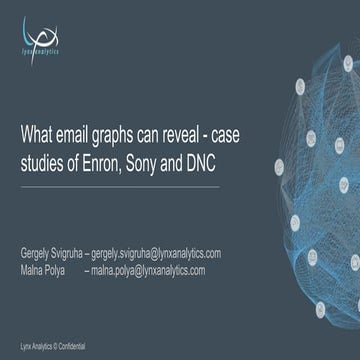 Analysing the social network of emails | PPTX