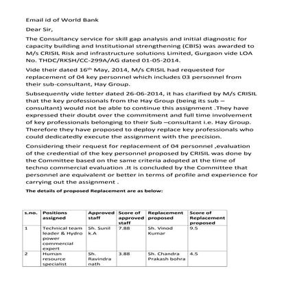 Email id of world bank | DOCX