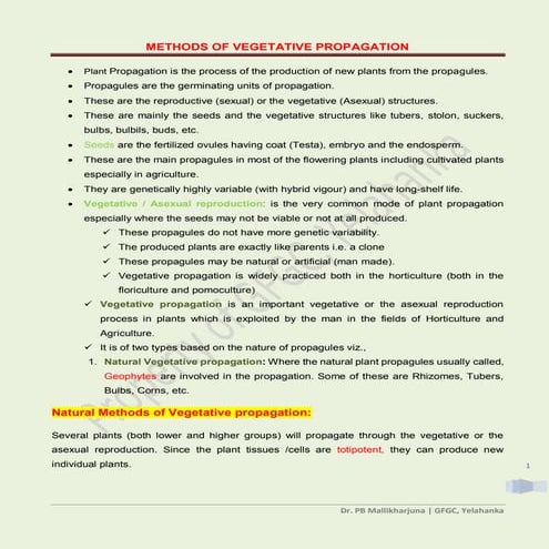 Methods of Vegetative Propagation | PDF | Infertility | Reproductive Health
