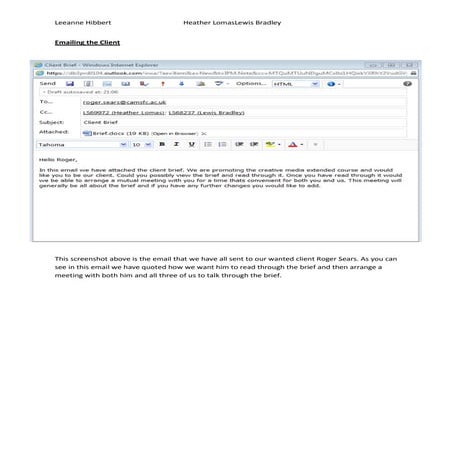 Emailing the client | PDF