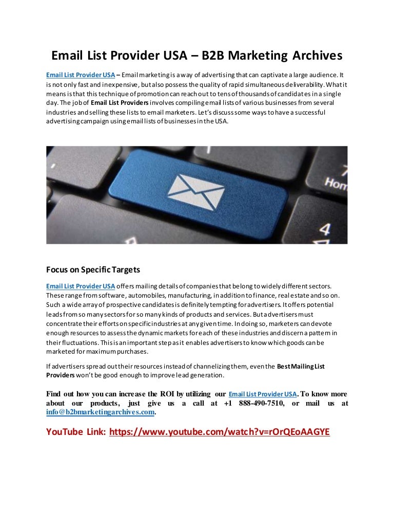 List of email providers usa - electricpsado