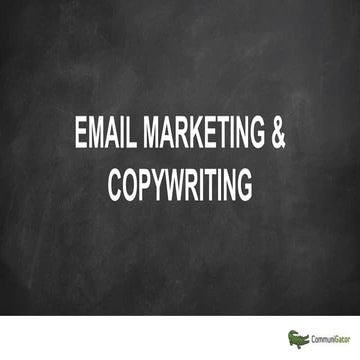 Email Marketing and Digital Copywriting | PPTX