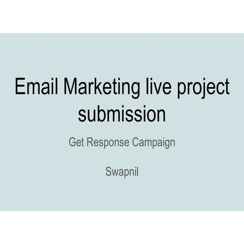 e mail marketing live project Swapnil.pdf