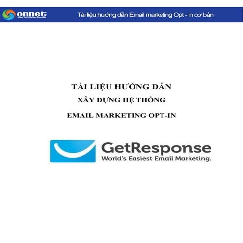 Email marketing opt in getresponse | PDF