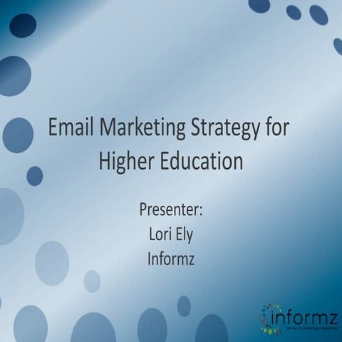 Email Marketing Strategy for Higher Education | PPT | Email | Internet