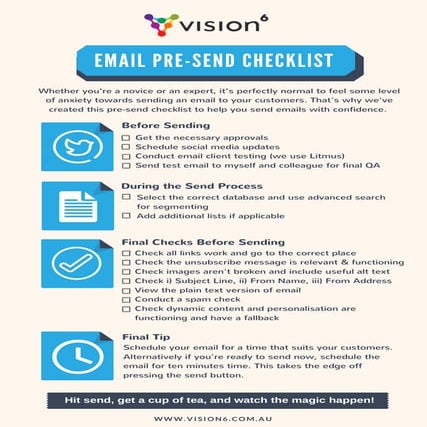 [Infographic] Email Campaign - Pre-Send Checklist | PDF