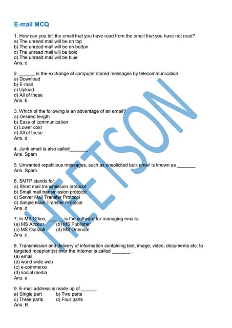 MS Windows MCQ (Microsoft Questions and Answers) | PDF