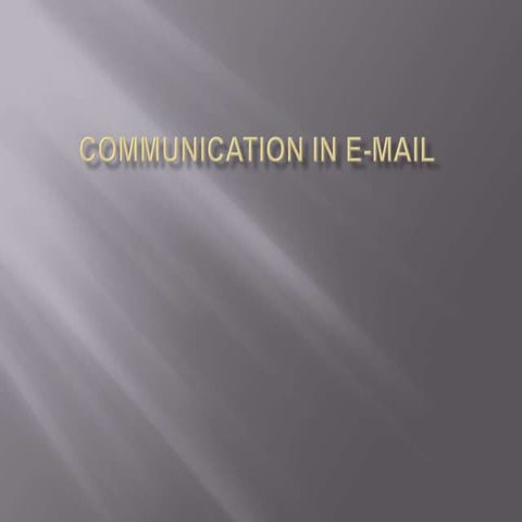 Emails communication powerpoint | PPT