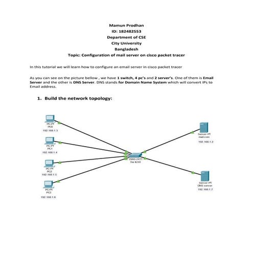 Ftp Server Configuration On Cisco Packet Tracer