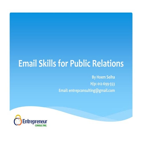 Email skills for public relations | PDF